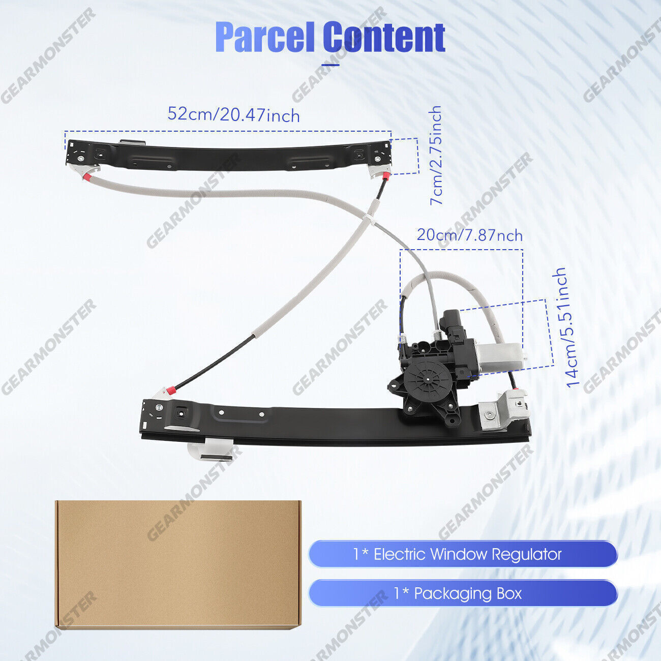 Window Regulator W/ Motor Front Right Driver For Jaguar XF X250 MK1 ...