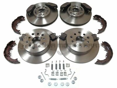 FRONT & REAR BRAKE DISCS PADS & SHOES + FITTING KIT FOR LEXUS SC430 ...