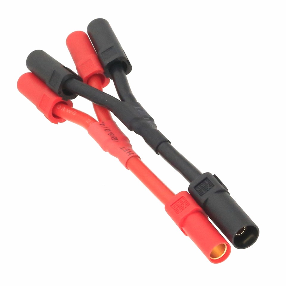 Parallel Wire HXT150 1 Female to 2 Male XT150 12AWG 5CM+5CM Y Cable | eBay