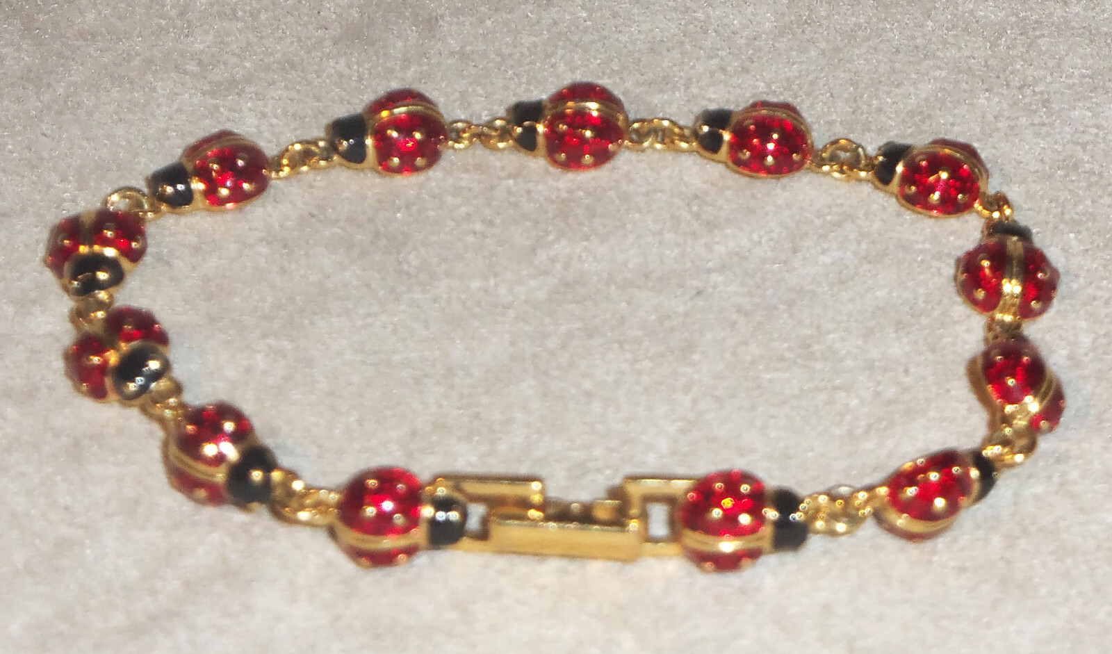 Vintage JOAN RIVERS Gold, Red & Black Lady Bug Insect… - Gem