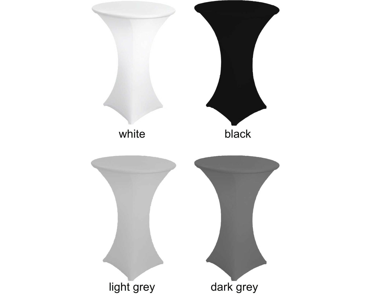 Spandex cover stretch tablecloth for 60 cm Ø poseur bar cocktail tables ...