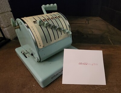 Vintage Blue Paymaster Check Embosser Series X-550 | eBay