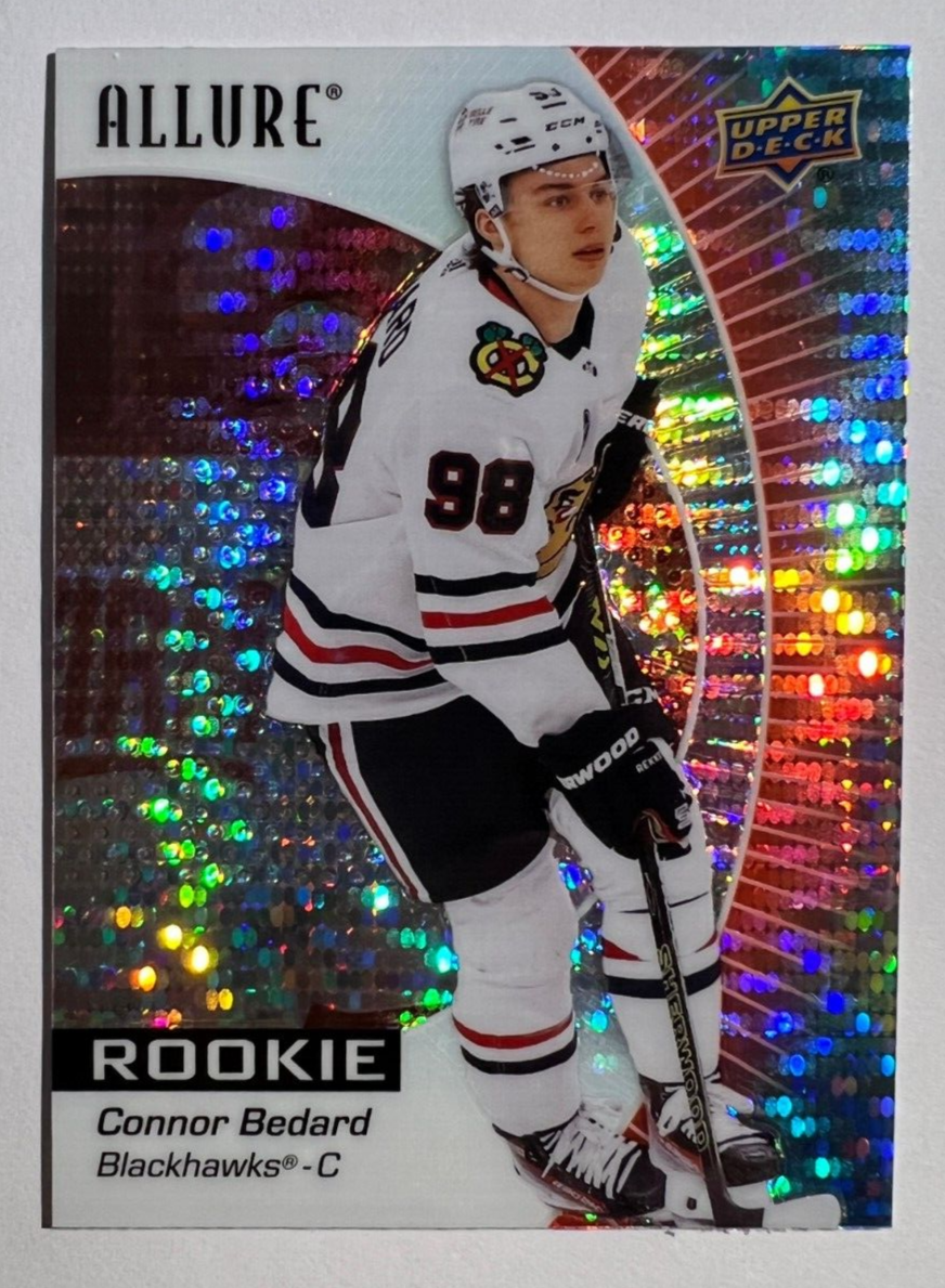 Connor Bedard RC (( RED RAINBOW Rookie )) 2023-24 Allure 102 SP | eBay