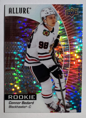 Connor Bedard RC (( RED RAINBOW Rookie )) 2023-24 Allure 102 SP | eBay