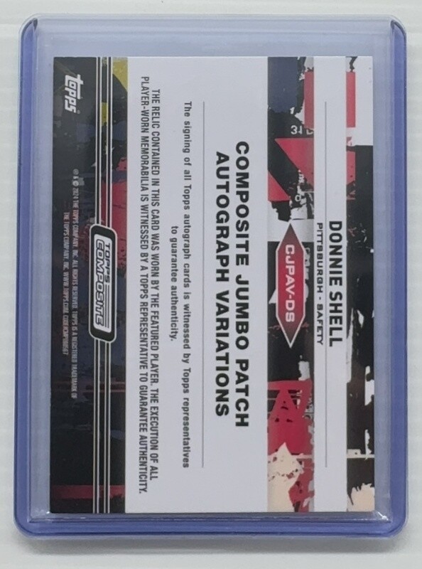 2023 Topps Composite Donnie Shell Green Composite Patch Autograph Auto ...