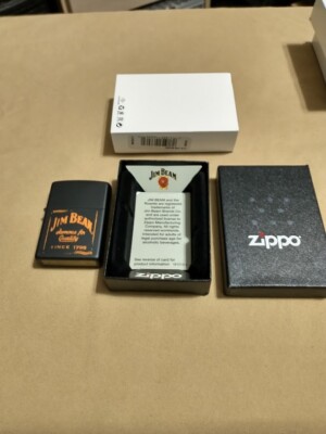 Jim Beam - Zippo Ligher - New in Box - Orange Sticker Intact - *RARE ...