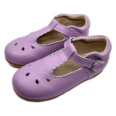 Beautiful Mauve Leather, Casual or Party Toddler Girls Shoes T-Strap ...