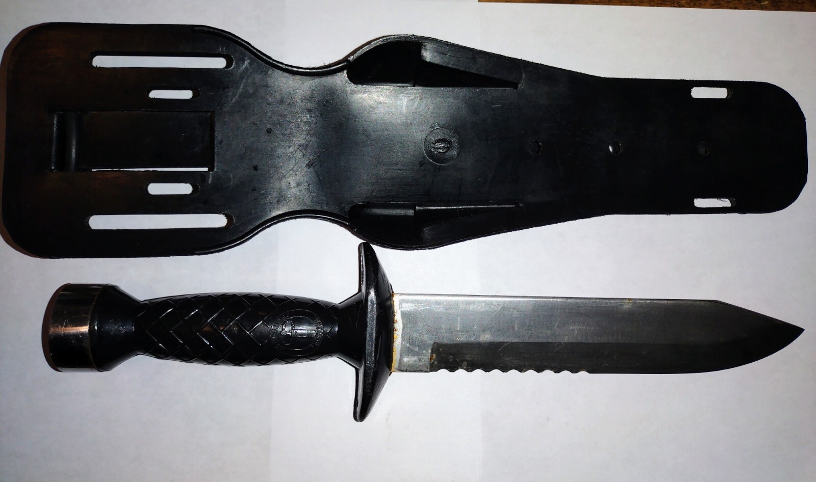 AQUA LUNG VINTAGE U.S. DIVERS KNIFE STAINLESS STEEL JAPAN 214031 WITH ...