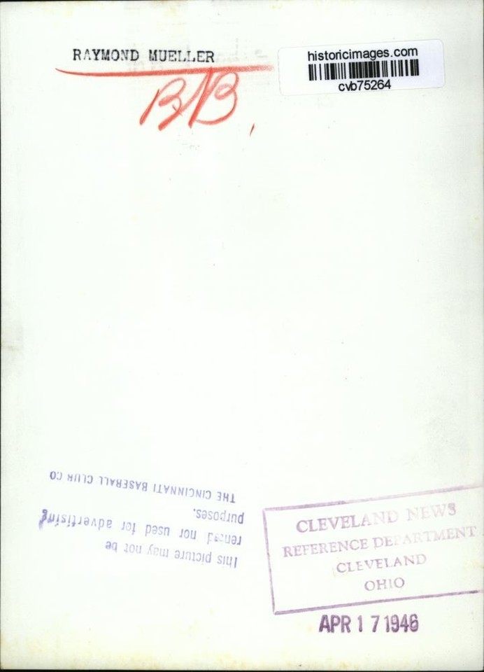1946 Press Photo Raymond Mueller of Cincinnati Reds - cvb75264 | eBay