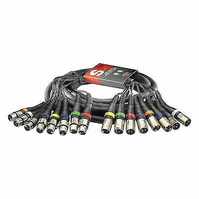 Stagg Sml5/8xf8xm E 8 Way XLR Multicore Loom Snake 5m Studio Cable Lead ...