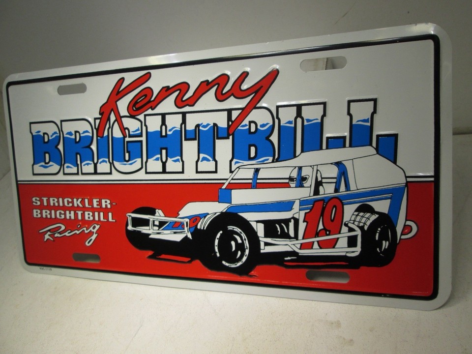 Vintage Kenny Brightbill Dirt Modified License Plate | eBay