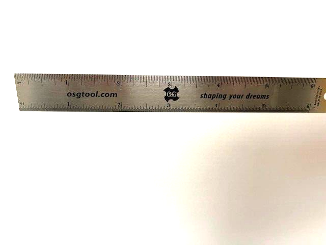 6" STEEL SCALE RULER 32NDS & 64THS ON FRONT CONVERSION TABLE ON BACK | eBay