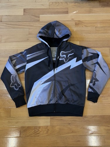 VTG Fox Racing Jacket Mens Large Sasquatch Sherpa Lined Zip Hoodie ...