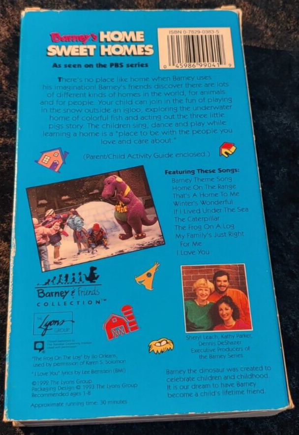 Barney - Barneys Home Sweet Homes (VHS, 1993) 45986990419| eBay
