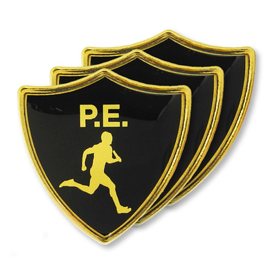 'P.E' Subject Shield School Badge | eBay UK