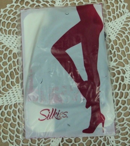 Vtg SILKIES ULTRA CONTROL TOP Pantyhose ~ X-TALL Jet Black ~ Made in ...
