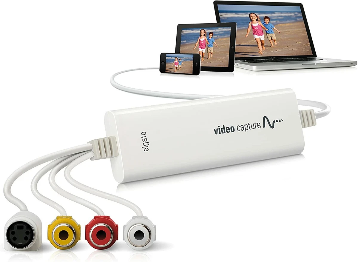 Elgato USB Analog Video Capture Device for PC Mac, iPad, or iPhone ...