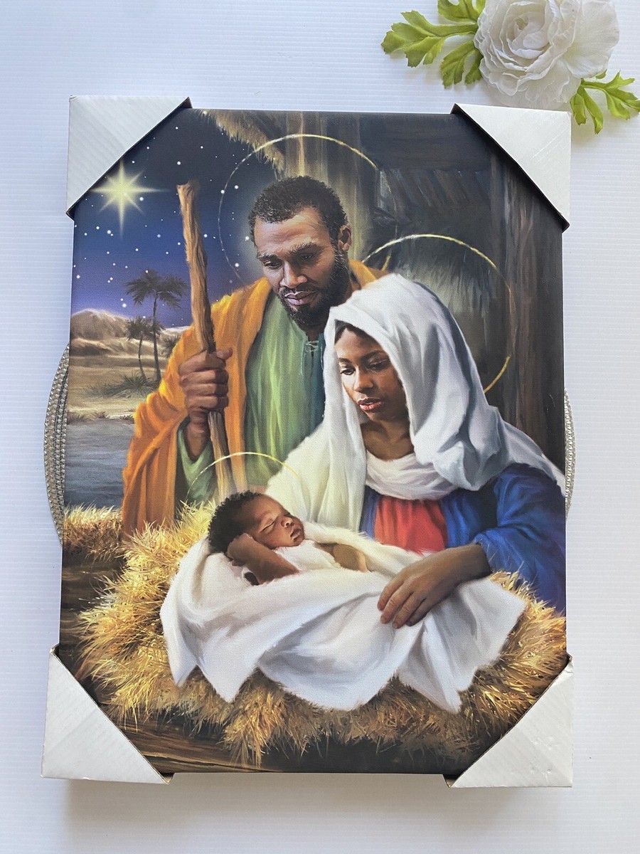 African American Baby Jesus Christmas Nativity Art – Mary Had A Baby