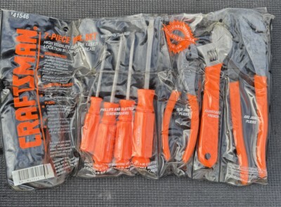 Very Rare Sears Craftsman USA Nos Neon Orange 7pc Tool Set 41546 ...
