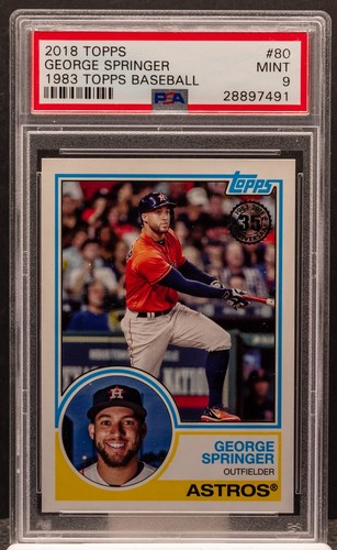 28897491 George Springer 2018 Topps 1983 Design 83-80 Astros PSA 9 MINT ...