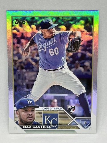 2023 Topps Series 1 Baseball Max Castillo base RAINBOW Foil RC card ...