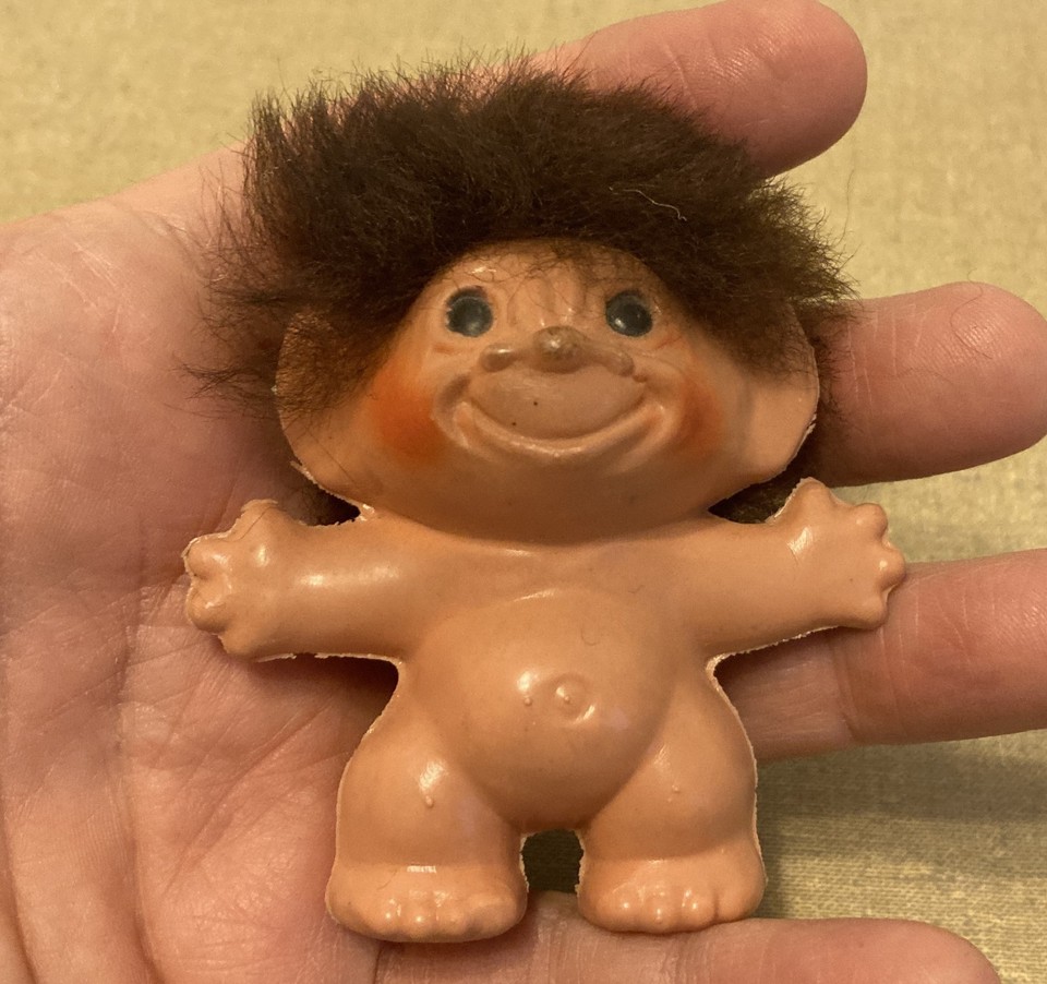 Vintage DAM TROLL DOLL Molded Rubber Marked MADE DENMARK 2 3/4" tall | eBay