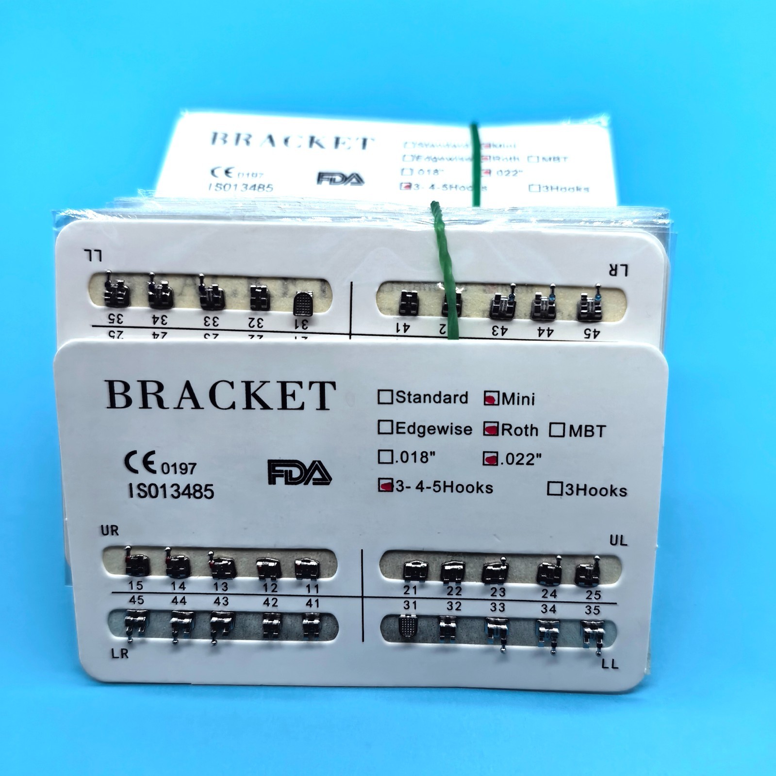 Mini Roth .022 Dental Orthodontic Metal Brackets Braces with Hooks