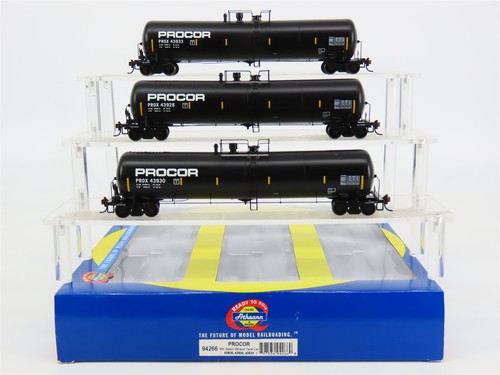 HO Scale Athearn 94266 PROX Procor 30K Gallon Ethanol Tank Car 3-Pack ...