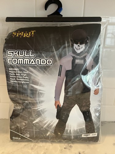 Spirit Skull Commando Child Halloween Costume Size XL 14-16 | eBay