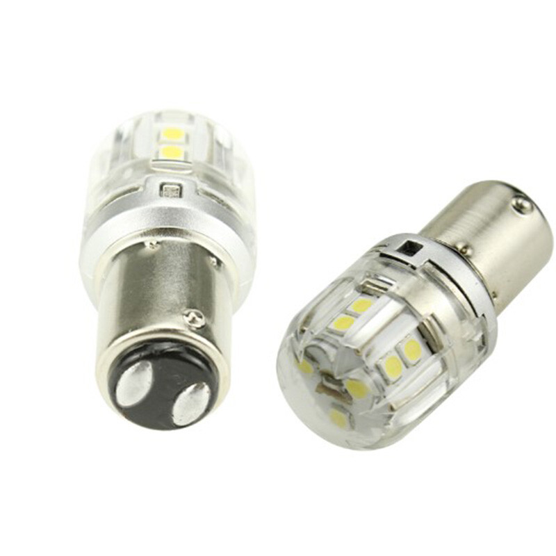 2X 1157 LED White DRL Switchback Turn Signal Indicator Parking Light ...