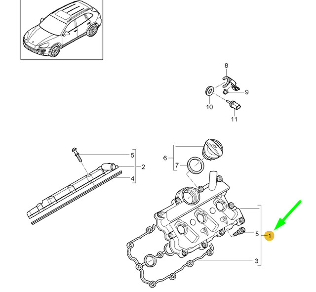 Porsche OEM 11-16 Cayenne-engine Valve Cover 95810513500 for sale ...