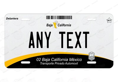 Baja California 2004 Black Mexico Customized License Plate Novelty Auto ...