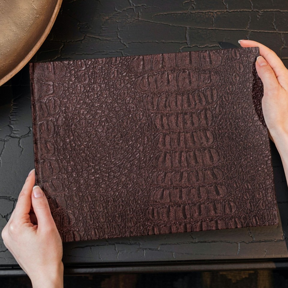 Gator Faux Leather, Textured Crocodile Vinyl, Alligator Skin Embossed ...