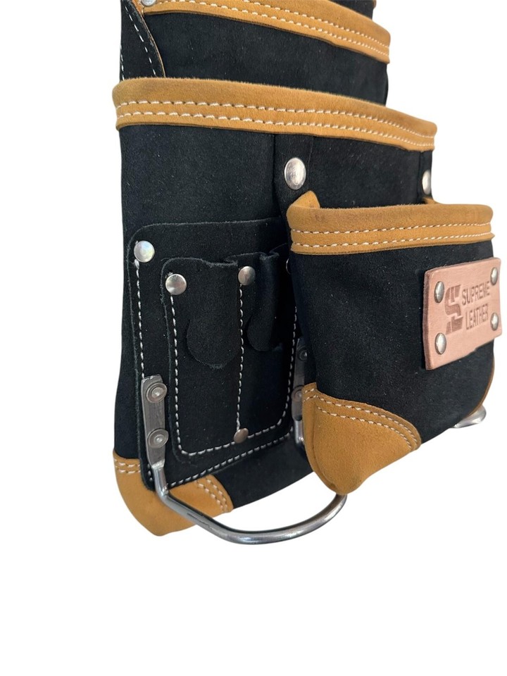 10 Pocket Suede Leather Tool Pouch Bag Reinforced Corners | eBay