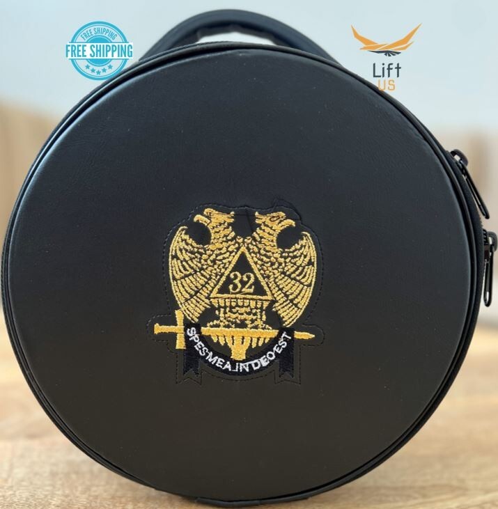 Masonic Scottish Rite 32 Degree Double Eagles Crown Cap Case Freemason ...