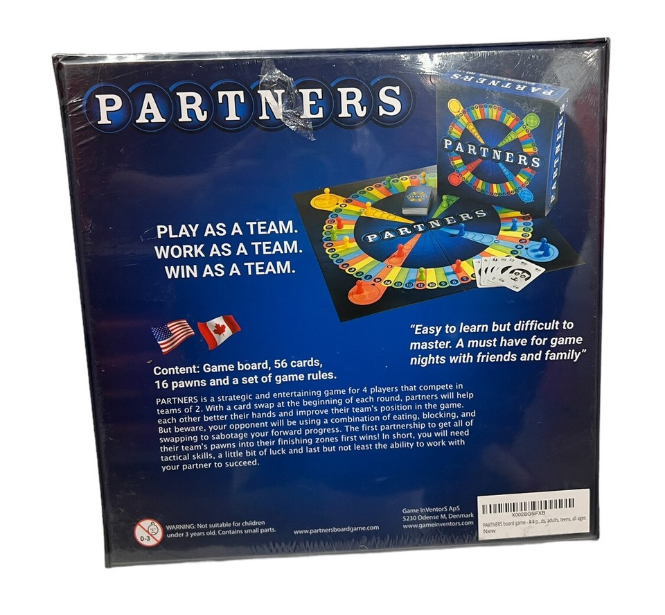 PARTNERS Board Game | 4 Player Strategy Board Game | eBay