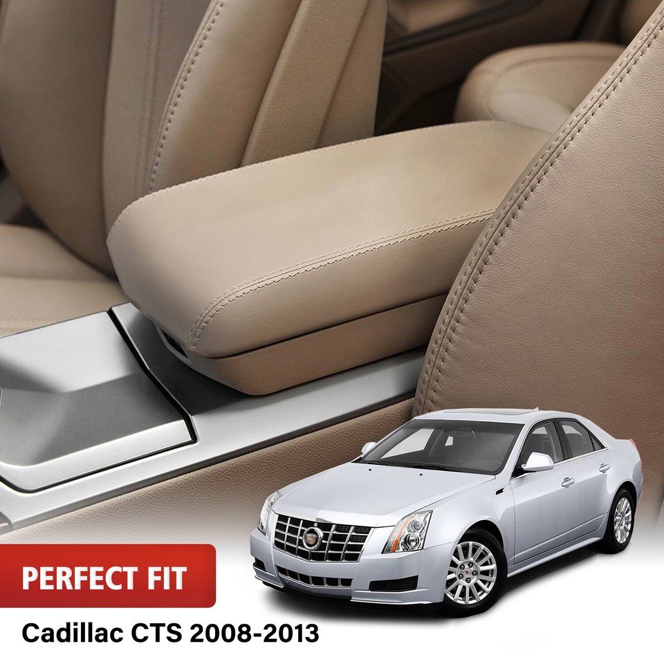 Fits 2008-2014 Cadillac CTS Center Console Lid Armrest Leather Cover ...