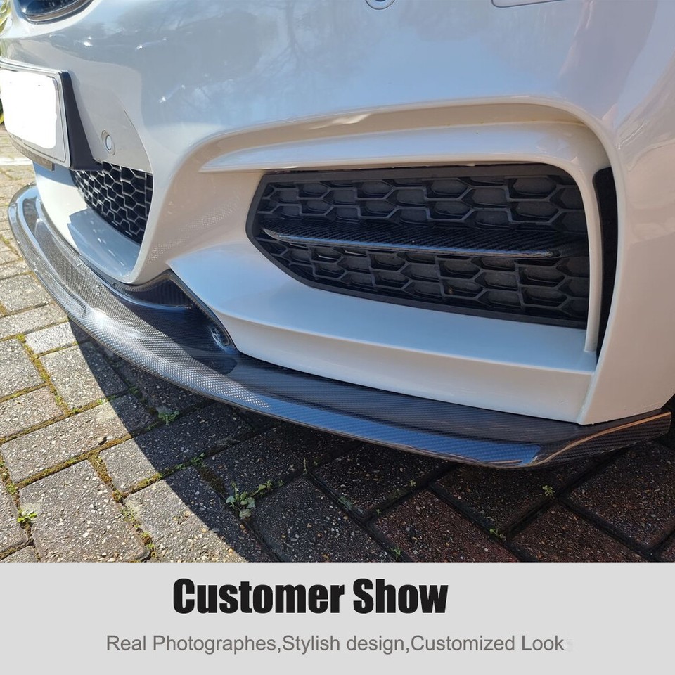 For BMW F22 M-Sport M235i M240i 2014-2019 Real Carbon Front Bumper Lip ...