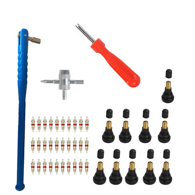 43-Piece Car Tyre Valve Removal Tool Valve Cores Tire Wrench Repair ...