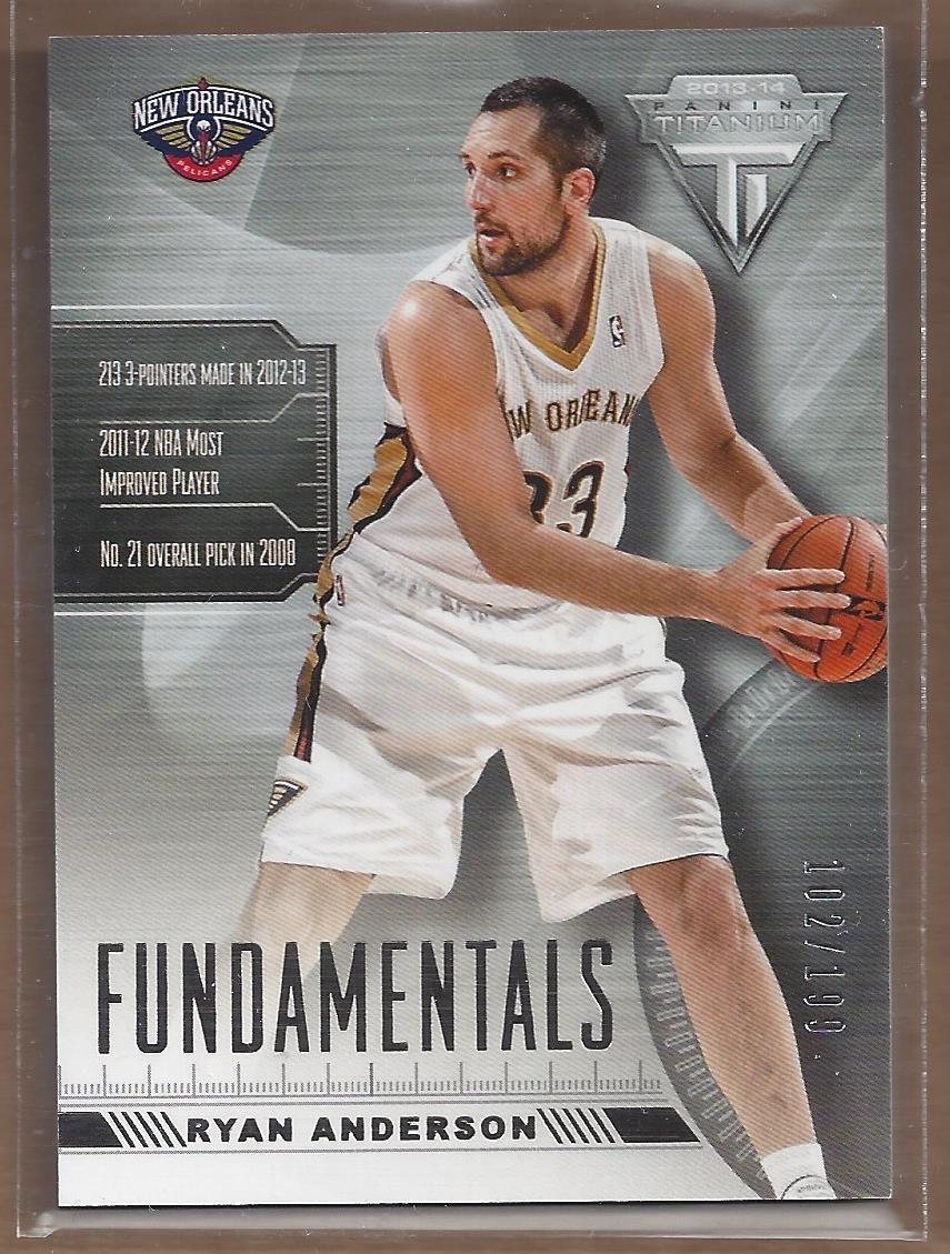 2013-14 Panini Titanium Fundamentals Basketball Card #33 Ryan Anderson ...