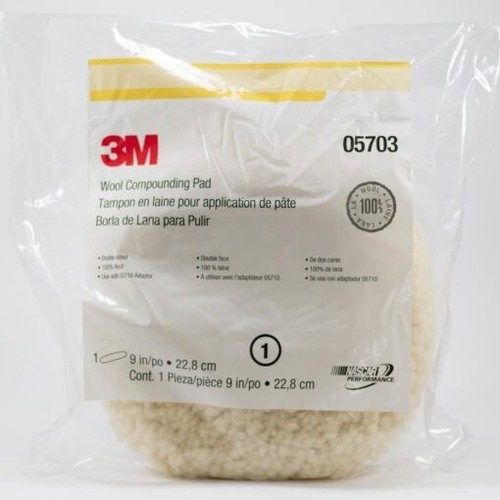 3M 05703 9" SUPERBUFF QUALITY DOUBLE-SIDED WOOL BUFF CUTTING ...