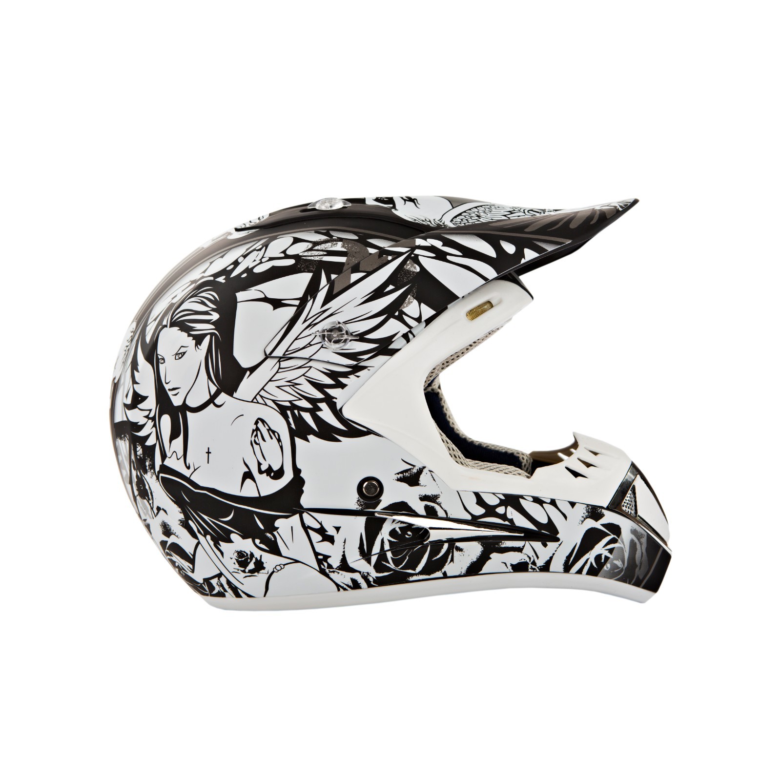 New Black Off Road Quad Motocross Motorbike Motorcycle Helmet MX Visor ...