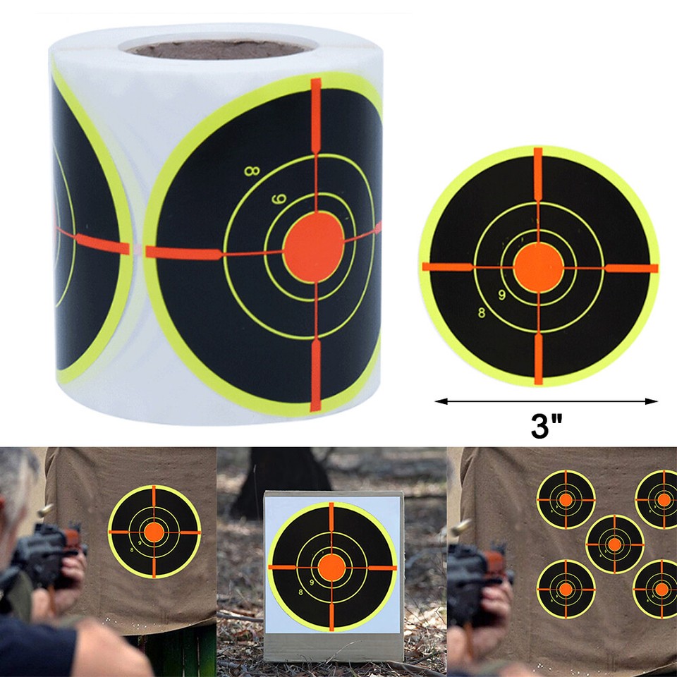 250Pcs Splatter Target Stickers Paper 3" Self Adhesive Reactive Targets ...