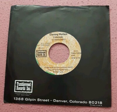 Danny Holien promo 45 Colorado 1972 TWA-1004 ex | eBay