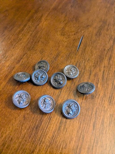 VTG Victorian Unique Lot Of 9 Metal Buttons Detailed Pattern P40 | eBay