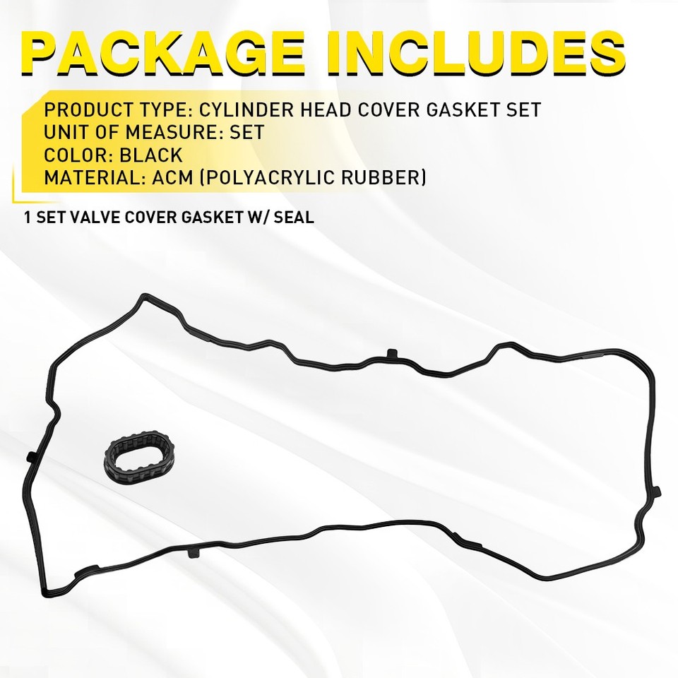 Valve Cover Gasket w/ Seal Set Black For Honda HR-V 2017-2024 2.0L ...