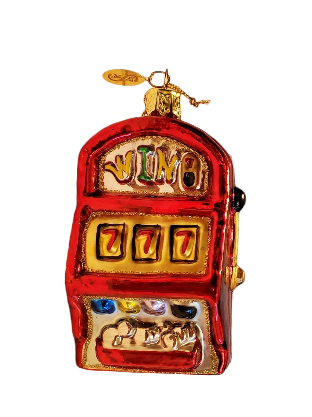 Hand Blown Glass Slot Machine Christmas Ornament Seasons for Cannon ...