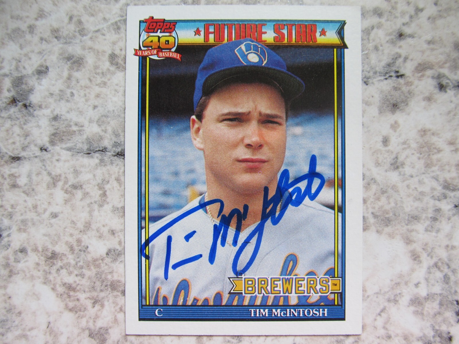 Brewers Tim McIntosh Signed Autographed 1991 Topps Future Star Mint | eBay