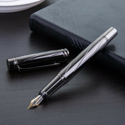 YIREN 878 Metal Fountain Pen Fine Nib 0.5mm Students Converter Writing ...