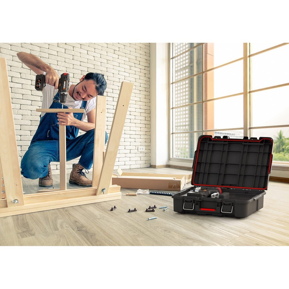 Tool Case Technician Storage Box Portable Lockable Organiser 26L Carry ...